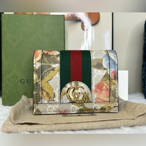 Gucci | Bags | Rare New Gucciophidia Flora Compact Wallet | Poshmark